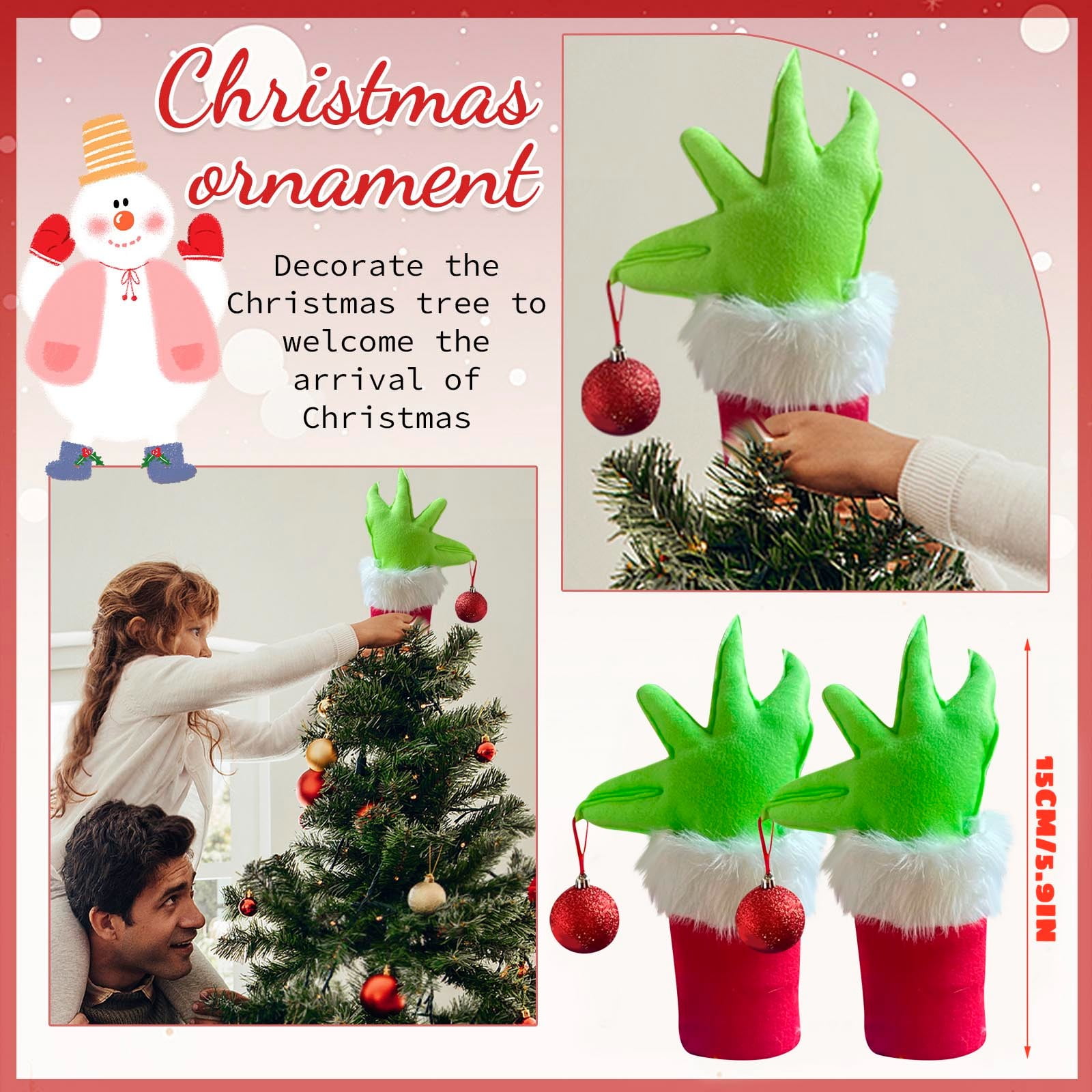 Christmas Tree Topper, Grinch Tree Topper Grinch Christmas Green Haired ...