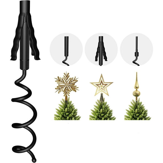 Christmas Tree Topper Holder – Universal Twist-On Stabilizer with ...