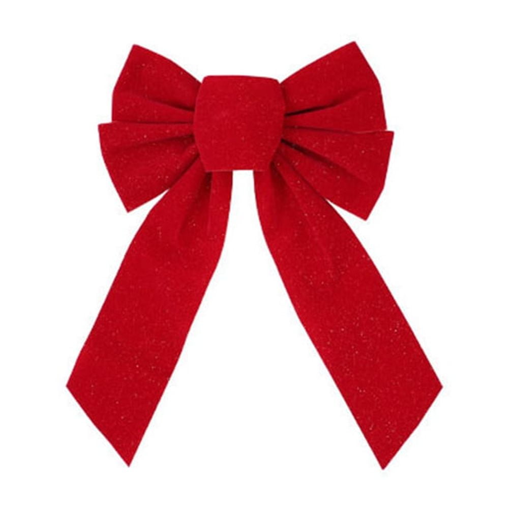 Christmas Tree Topper, Large Christmas Tree Bow Toppers Red Gold ...