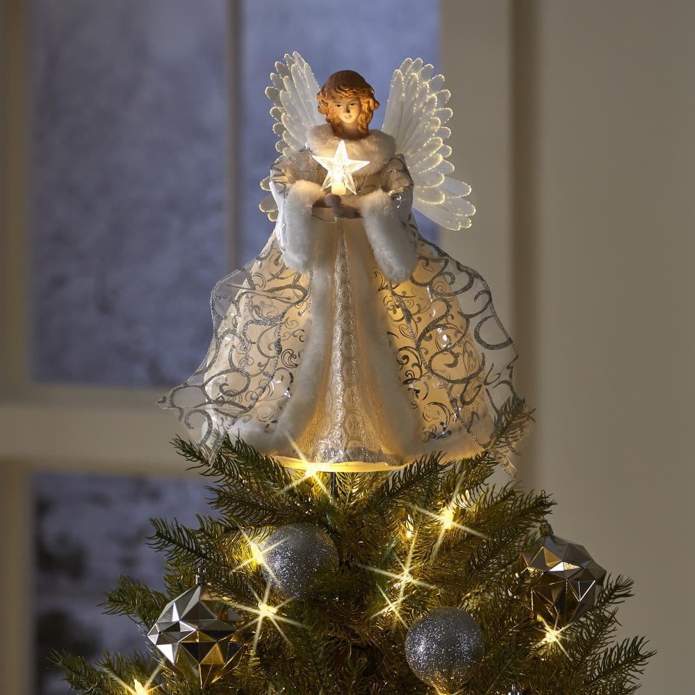 Christmas Tree Topper, Lighted Christmas Angel Tree Topper, USB Plug-in ...