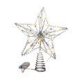 Christmas Tree Topper Lighted Pentagram Tree Top Ornament Iron Material ...