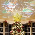 Christmas Tree Topper Lighted with 3D Rotating - LED Glitter Projector ...