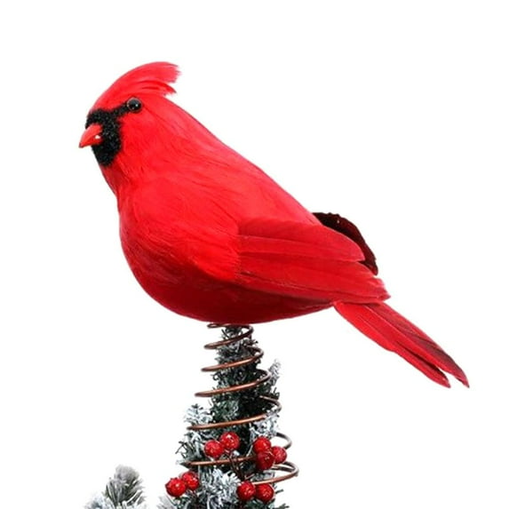 Christmas Tree Topper Red Cardinal Christmas Tree Decoration,Artificial ...