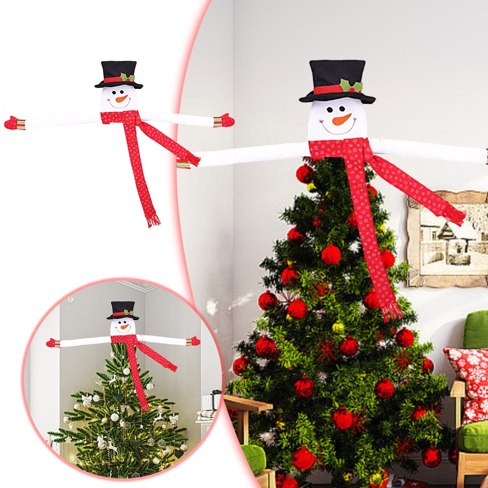 Christmas Tree Topper Snowman Top Hugger for Xmas Tree Holiday ...