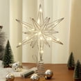 Christmas Tree Topper Star with 20 LED Lights, 18-Pointed Light-Up Tree ...