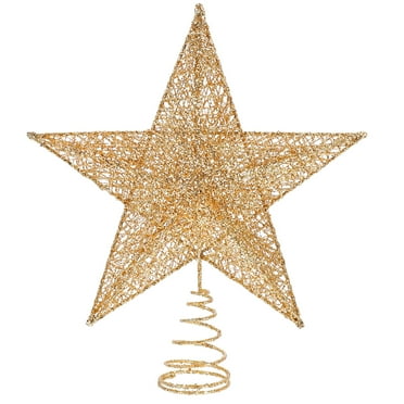 Large Star Christmas Tree Topper (Collapsible) Holographic Silver 11 ...