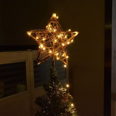 Walmart's Lightweight Gold LED Christmas Star Tree Topper with 30 ...