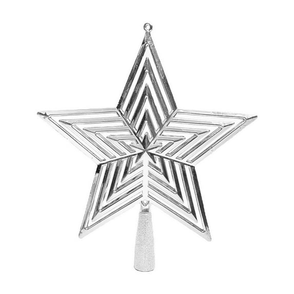 Christmas Tree Topper Star Pentagram Decoration Plastic Five-Point Star ...