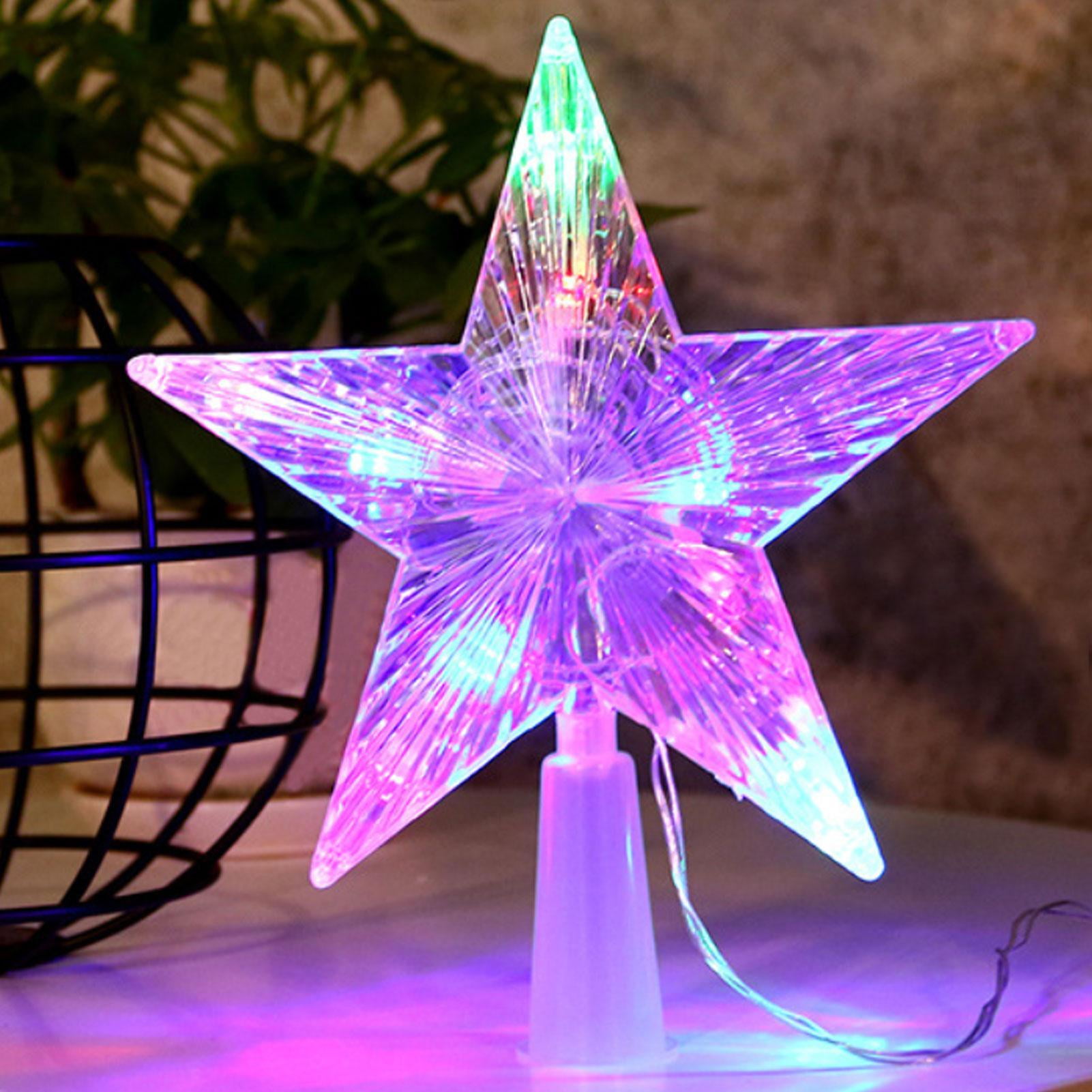 Christmas Tree Topper Star Treetop with LED Color-Changing Light, LED ...