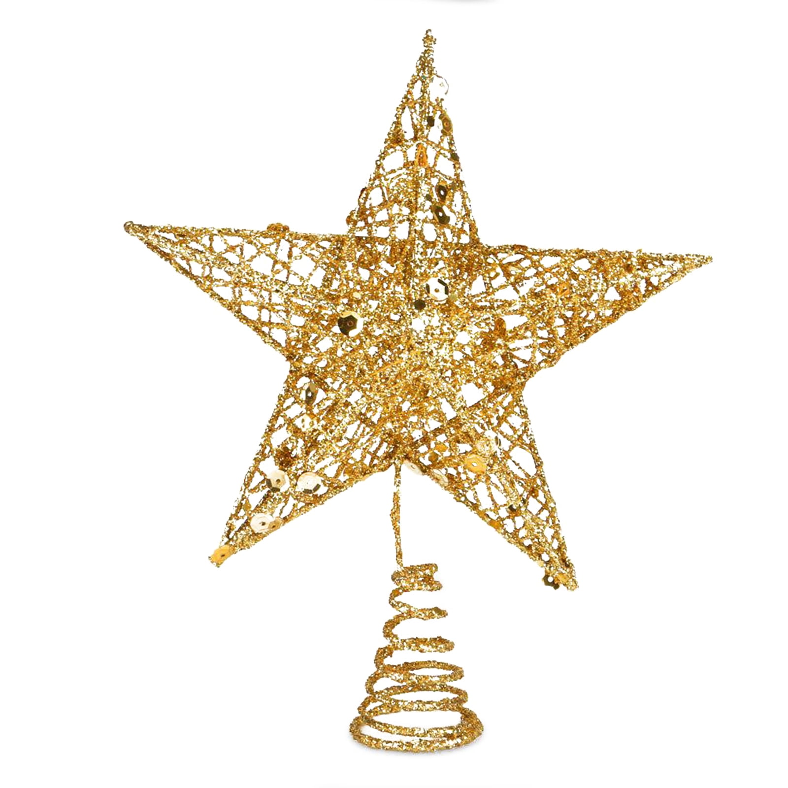 Christmas Tree Topper Star With Colorful Glitter Tree Topper For ...