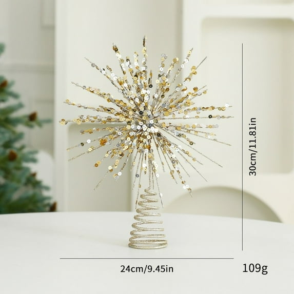 Christmas Tree Topper with 11.81 Inch Gold Star Design, 11.81-Inch ...