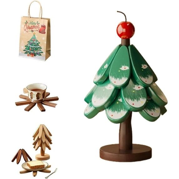 Christmas Tree Trivets, Tree Hot Pads Set, Coasters Trivets for Hot ...