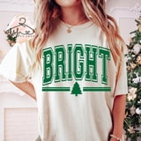 Christmas Tree Tshirt Bright Varsity Tee - Walmart.com