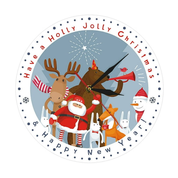 Christmas Tree Wall Clock For Home Decor Quartz Mechanism Measuring ...