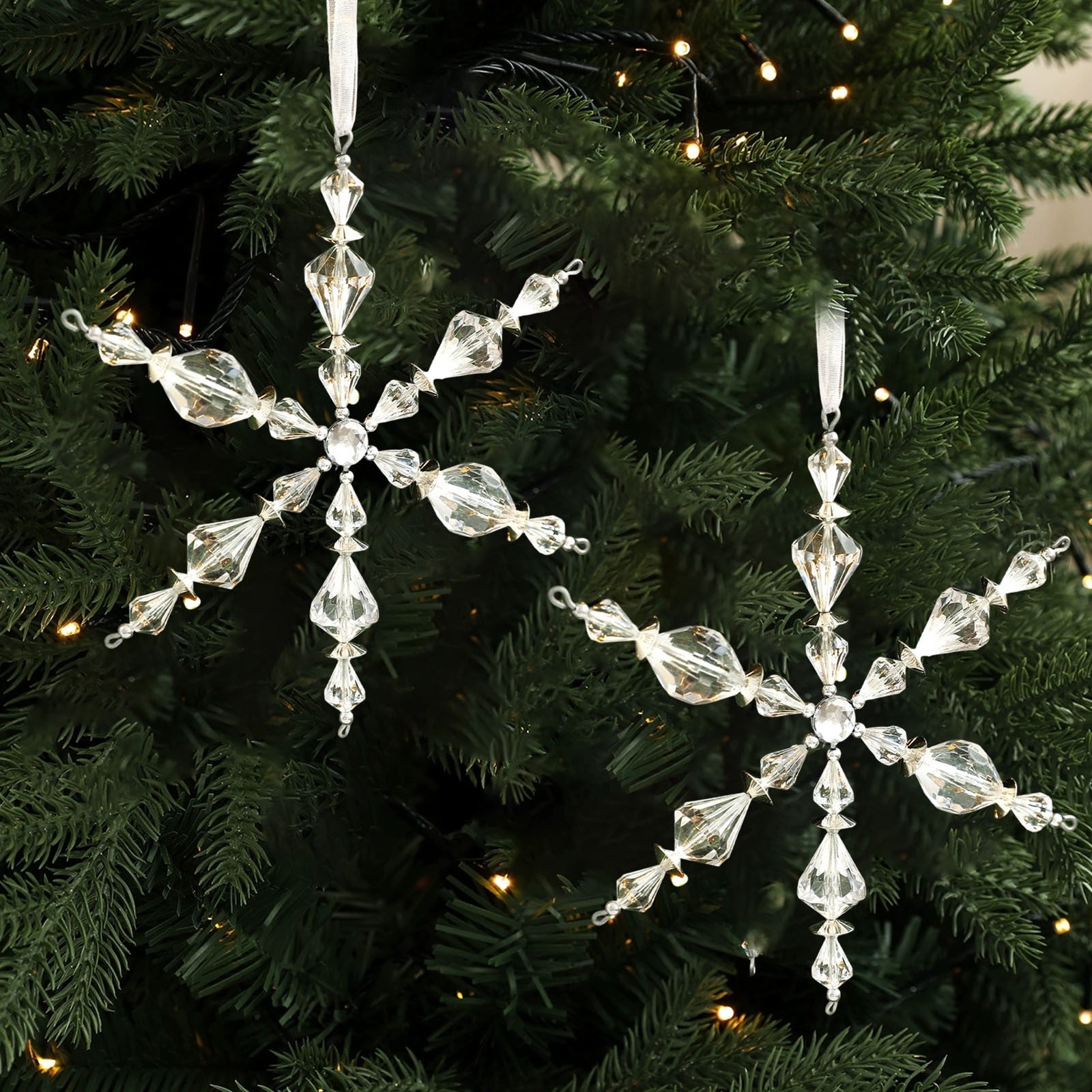 Christmas Tree Wind Chime Pendant | Clear Plastic Mirror Decor ...