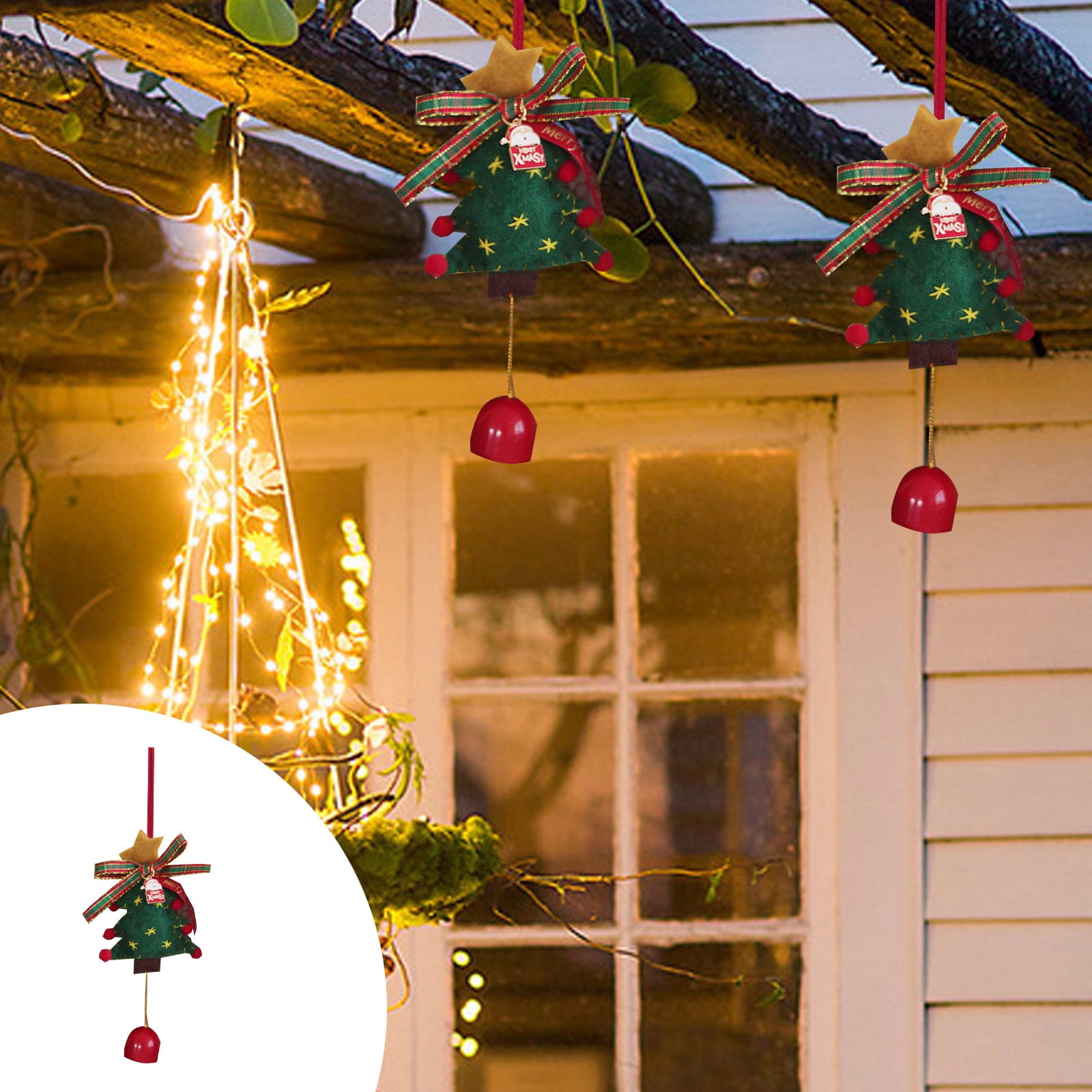 Christmas Tree Wind Chimes, Christmas Ornaments Car Pendants, Cute ...