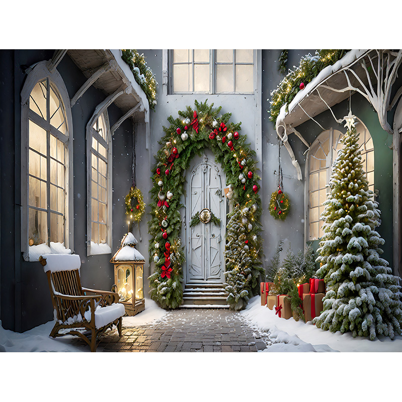 Christmas Tree With Gift Boxes Photography Backdrops Winter Decorations ...