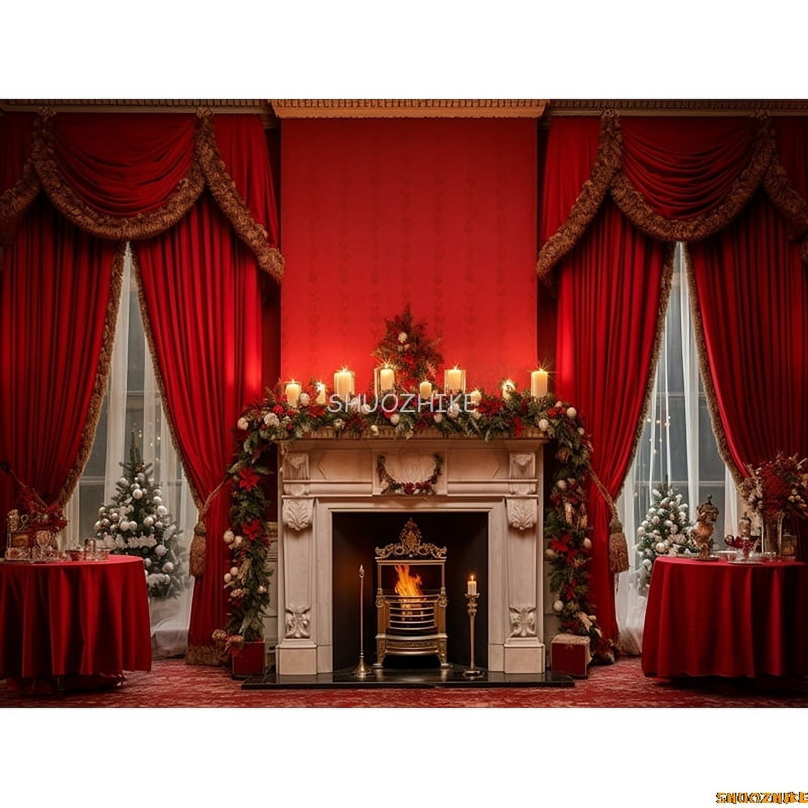Christmas Tree With Gift Boxes Photography Backdrops Winter Snow ...