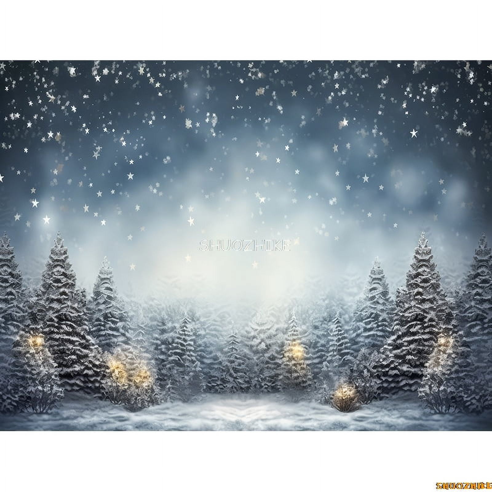 Christmas Tree With Gift Boxes Photography Backdrops Winter Snow ...