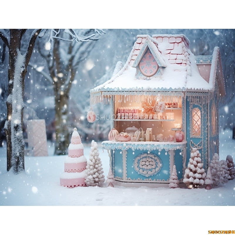 Christmas Tree With Gift Boxes Photography Backdrops Winter Snow ...