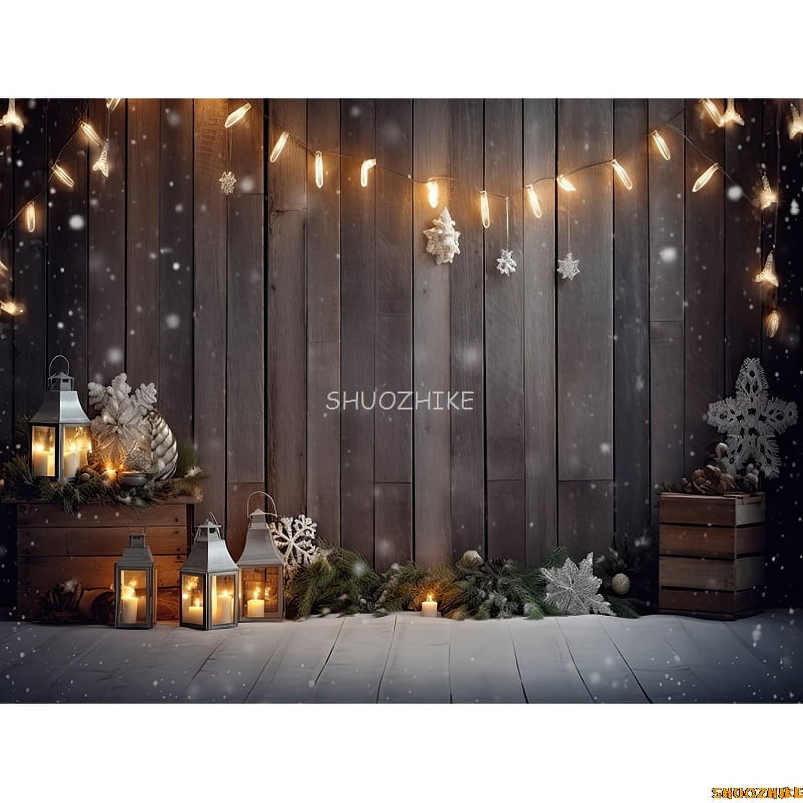 Christmas Tree With Gift Boxes Photography Backdrops Winter Snow ...