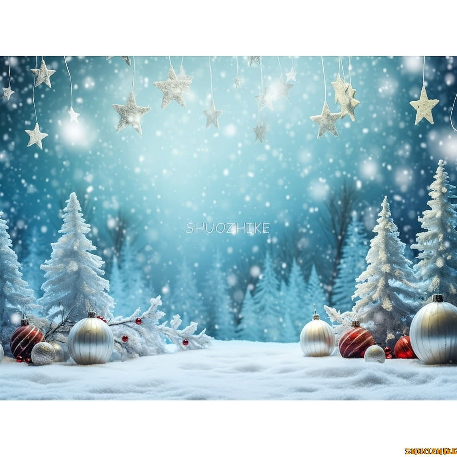 Christmas Tree With Gift Boxes Photography Backdrops Winter Snow ...