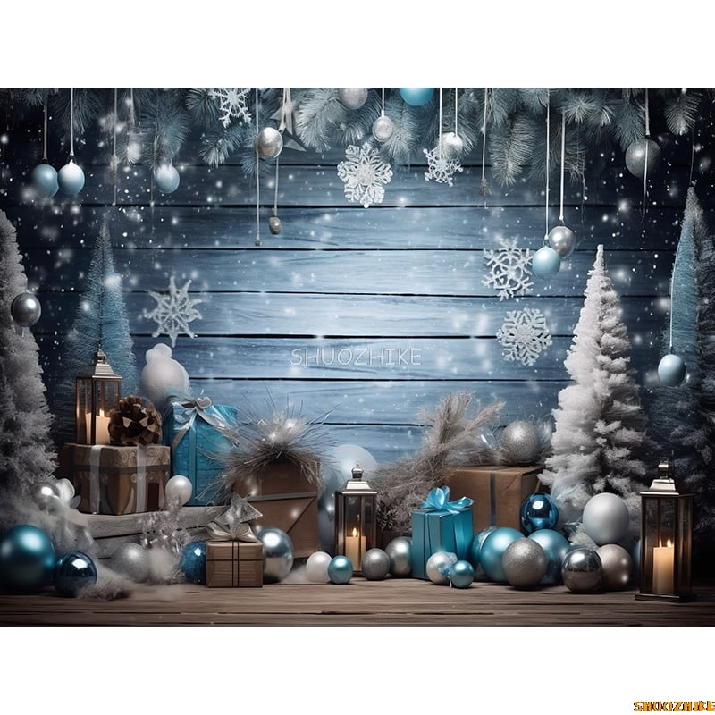 Christmas Tree With Gift Boxes Photography Backdrops Winter Snow ...