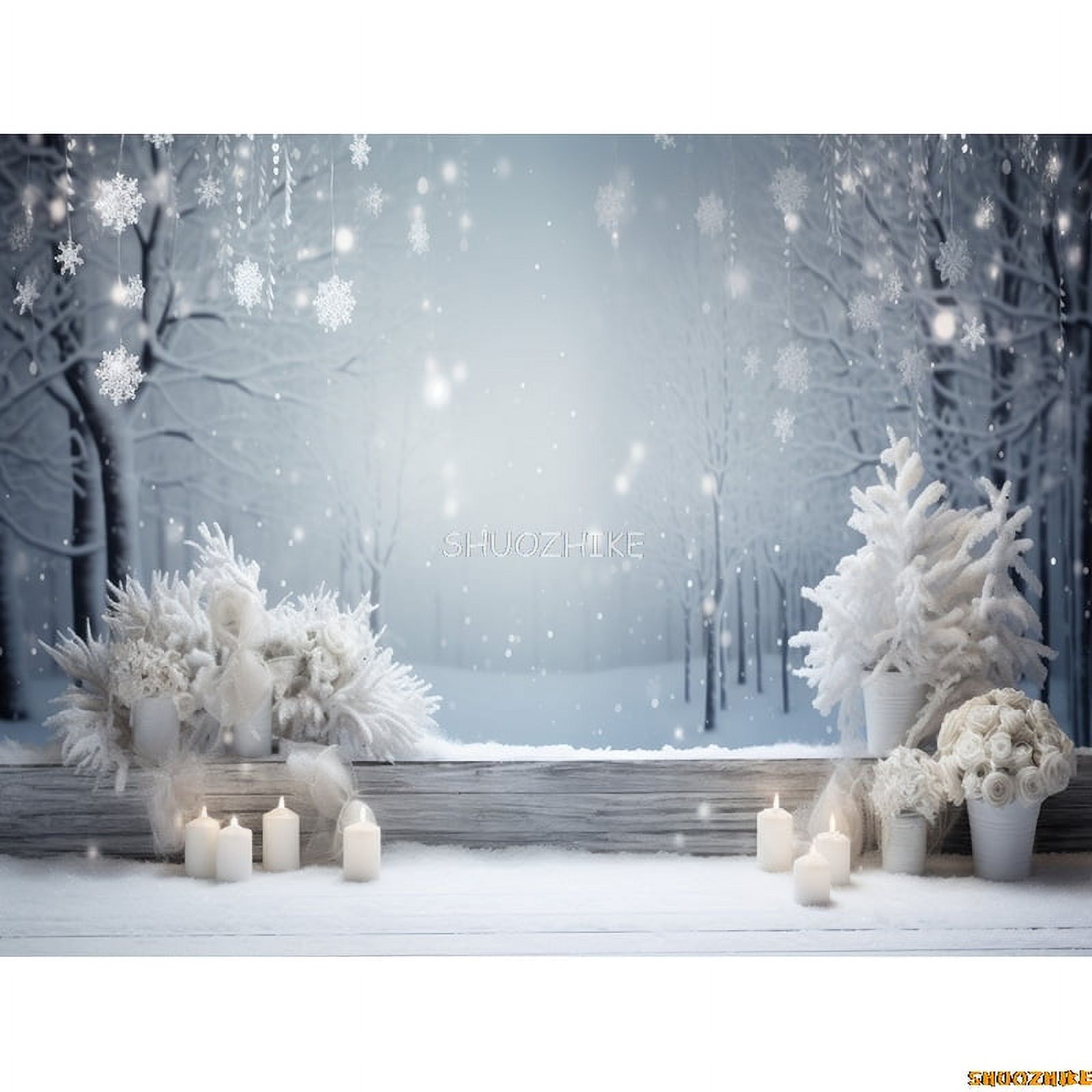 Christmas Tree With Gift Boxes Photography Backdrops Winter Snow ...