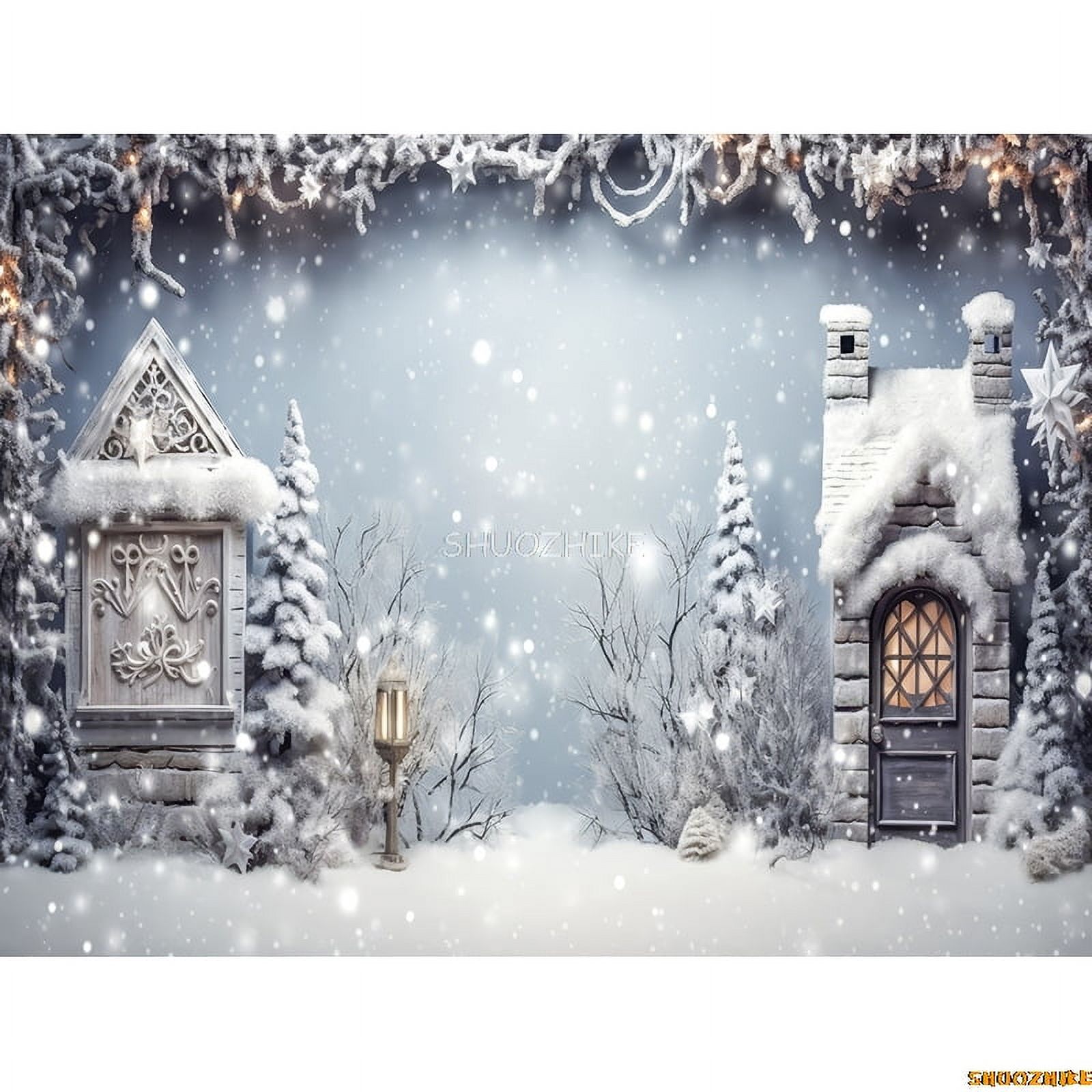 Christmas Tree With Gift Boxes Photography Backdrops Winter Snow ...