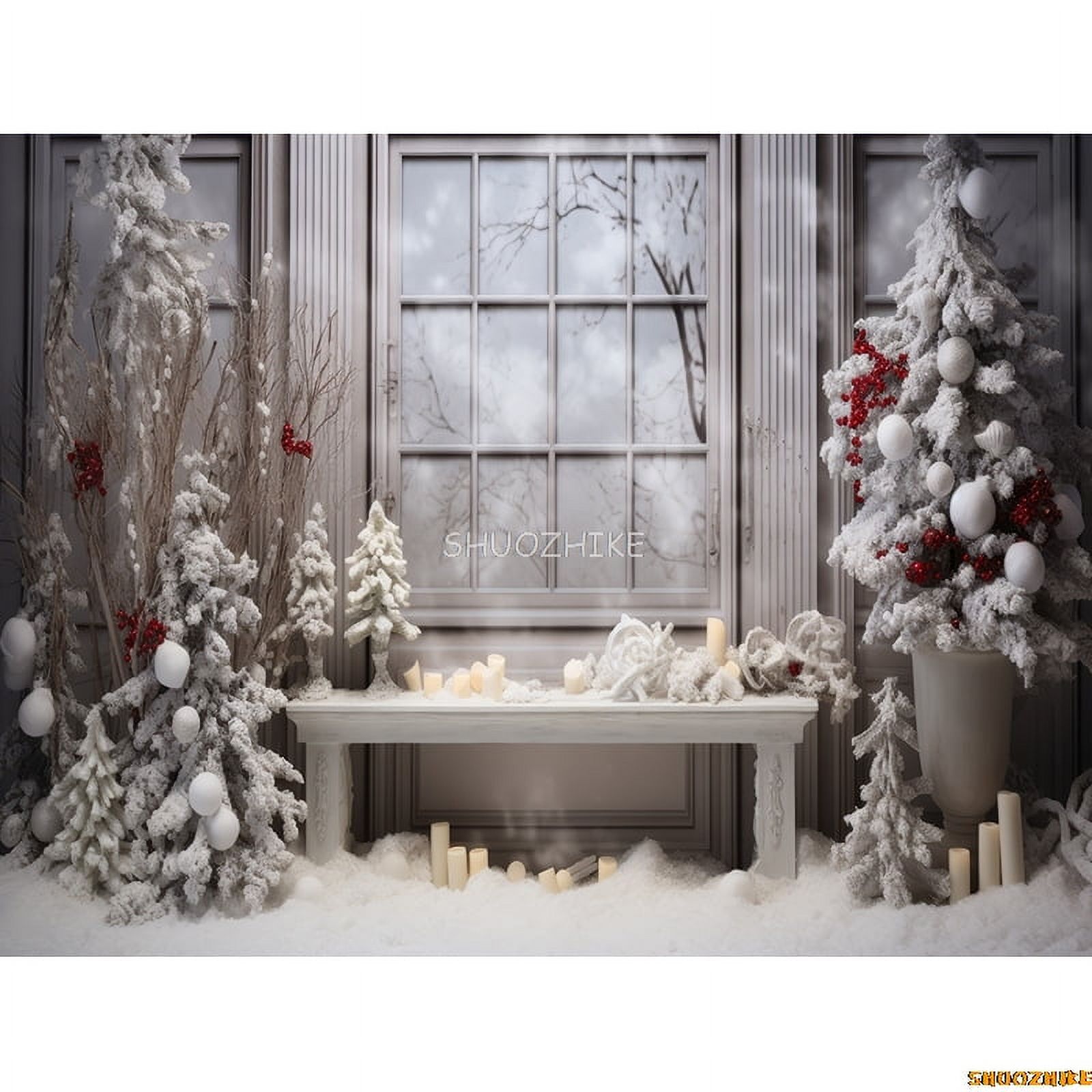 Christmas Tree With Gift Boxes Photography Backdrops Winter Snow ...