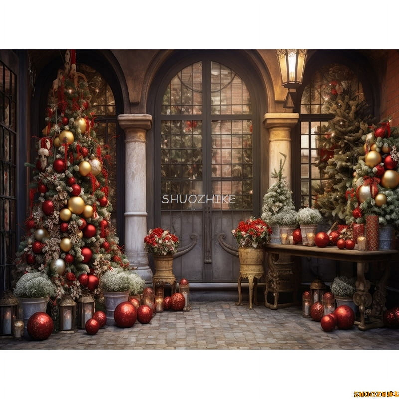 Christmas Tree With Gift Boxes Photography Backdrops Winter Snow ...