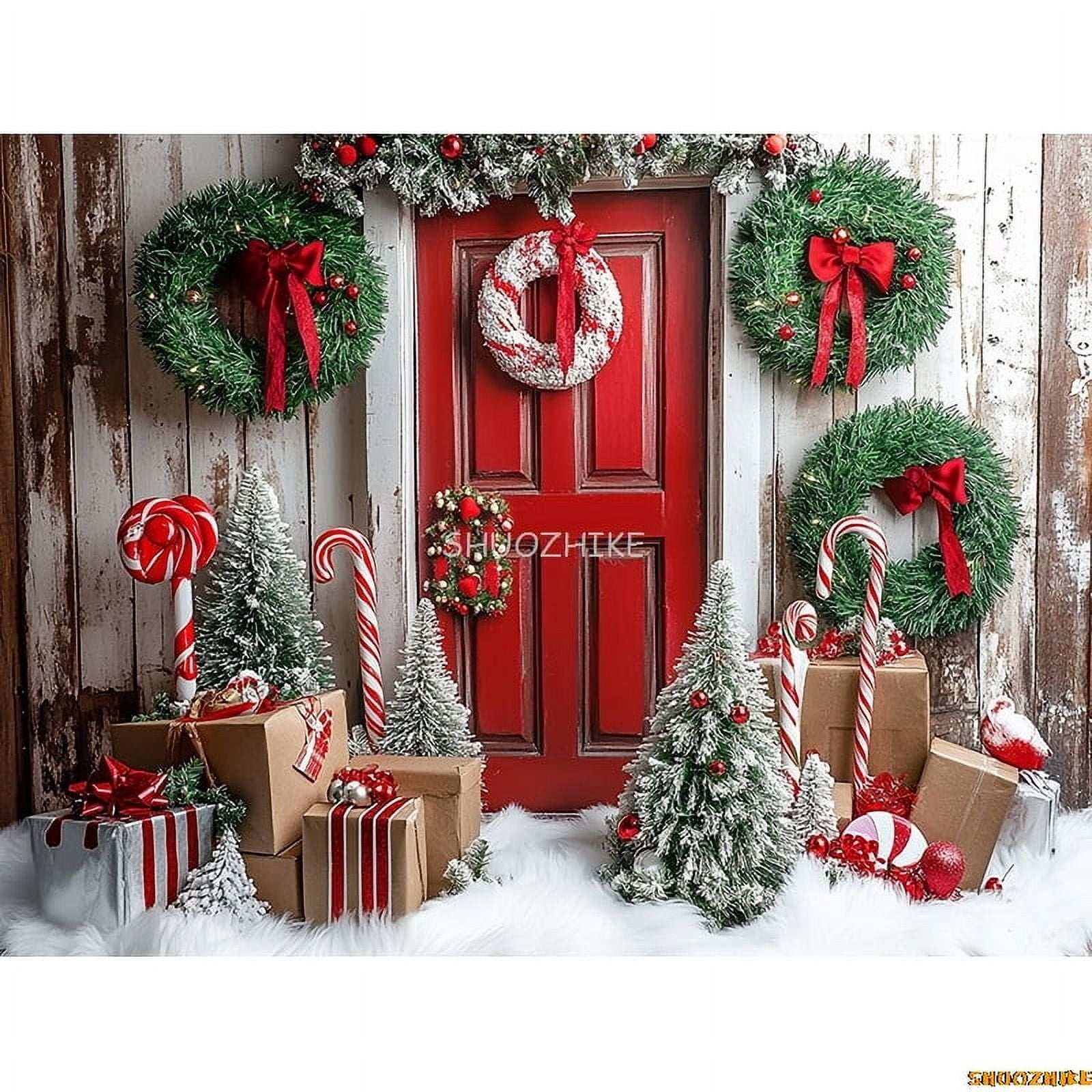 Christmas Tree With Gift Boxes Photography Backdrops Winter Snow ...