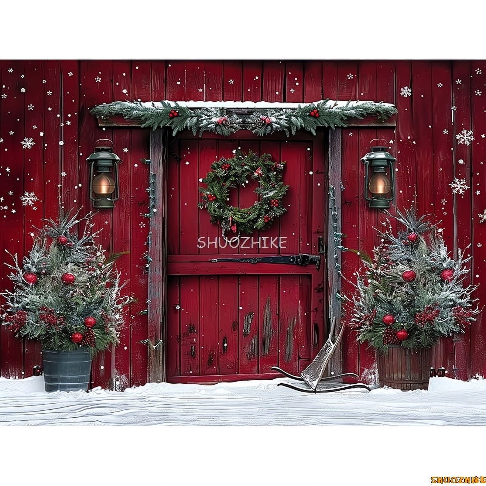 Christmas Tree With Gift Boxes Photography Backdrops Winter Snow ...