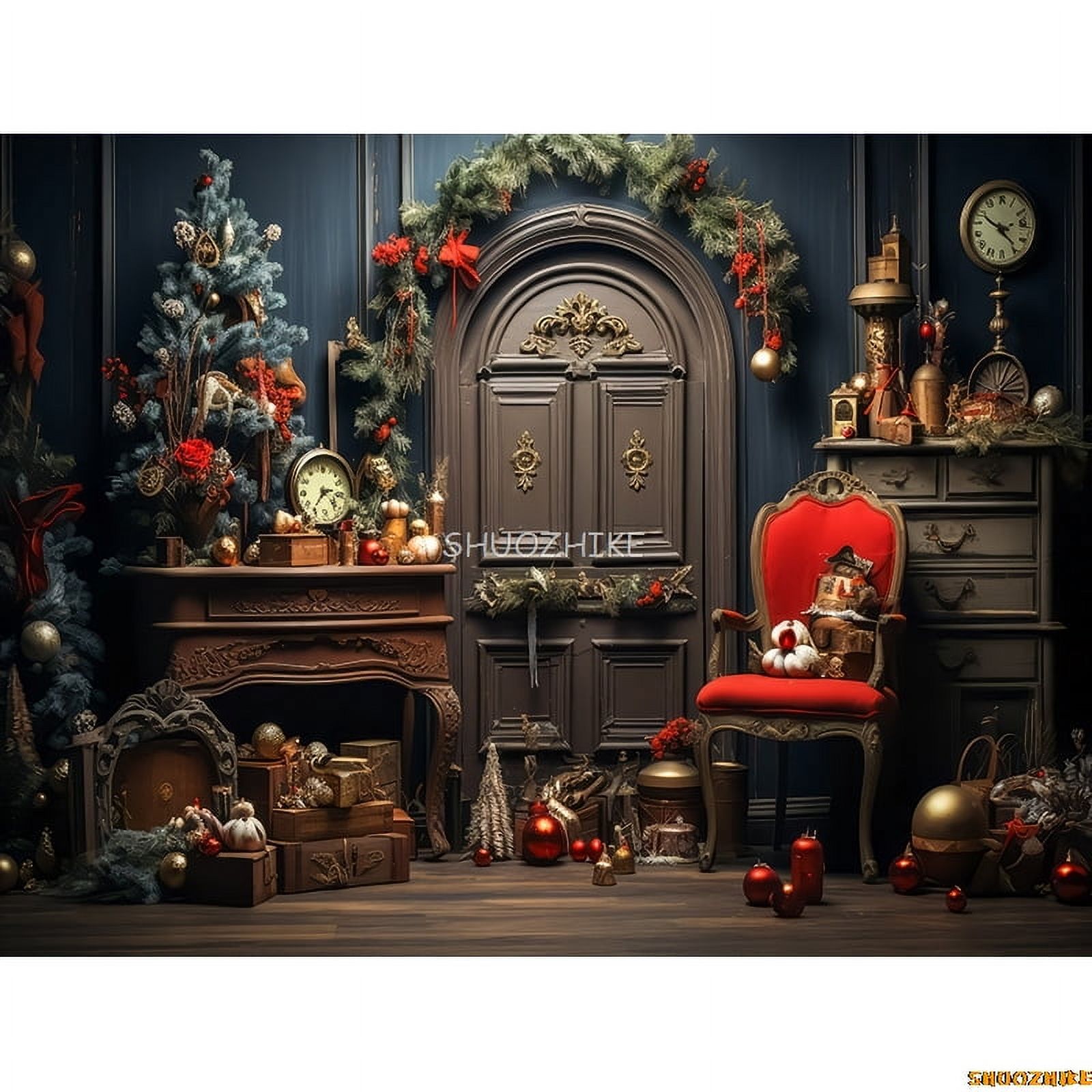 Christmas Tree With Gift Boxes Photography Backdrops Winter Snow ...