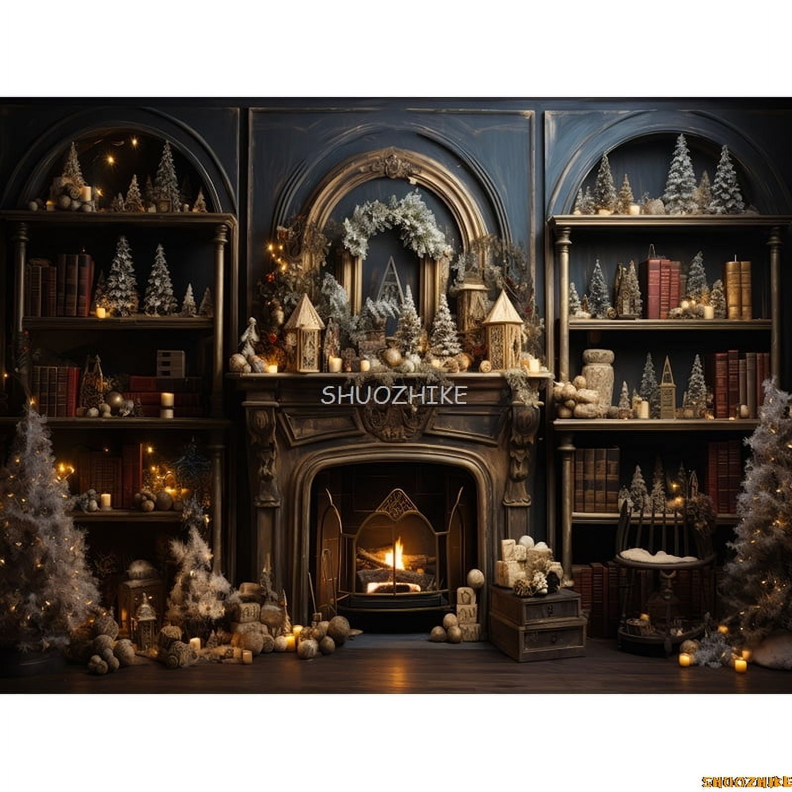 Christmas Tree With Gift Boxes Photography Backdrops Winter Snow ...