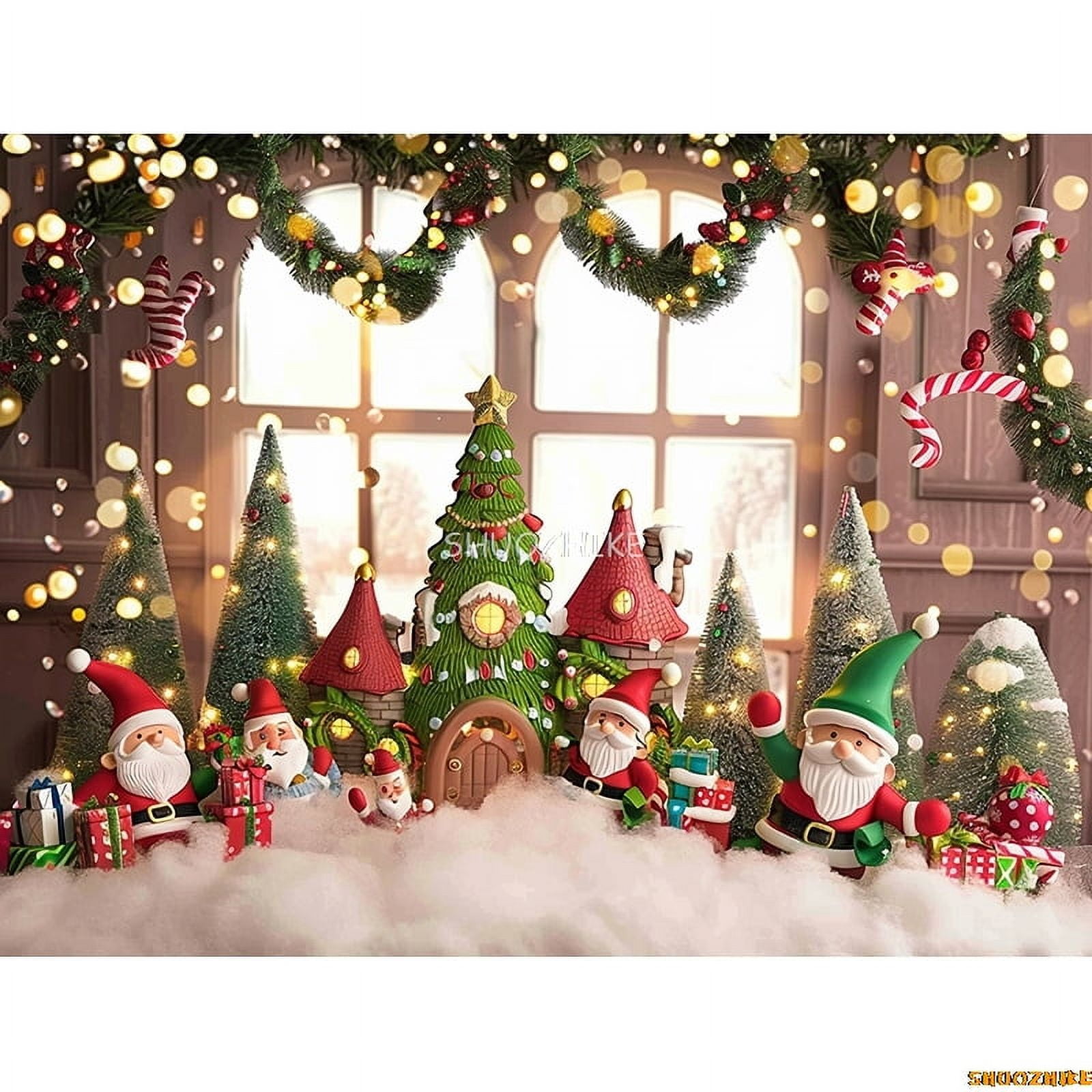 Christmas Tree With Gift Boxes Photography Backdrops Winter Snow ...