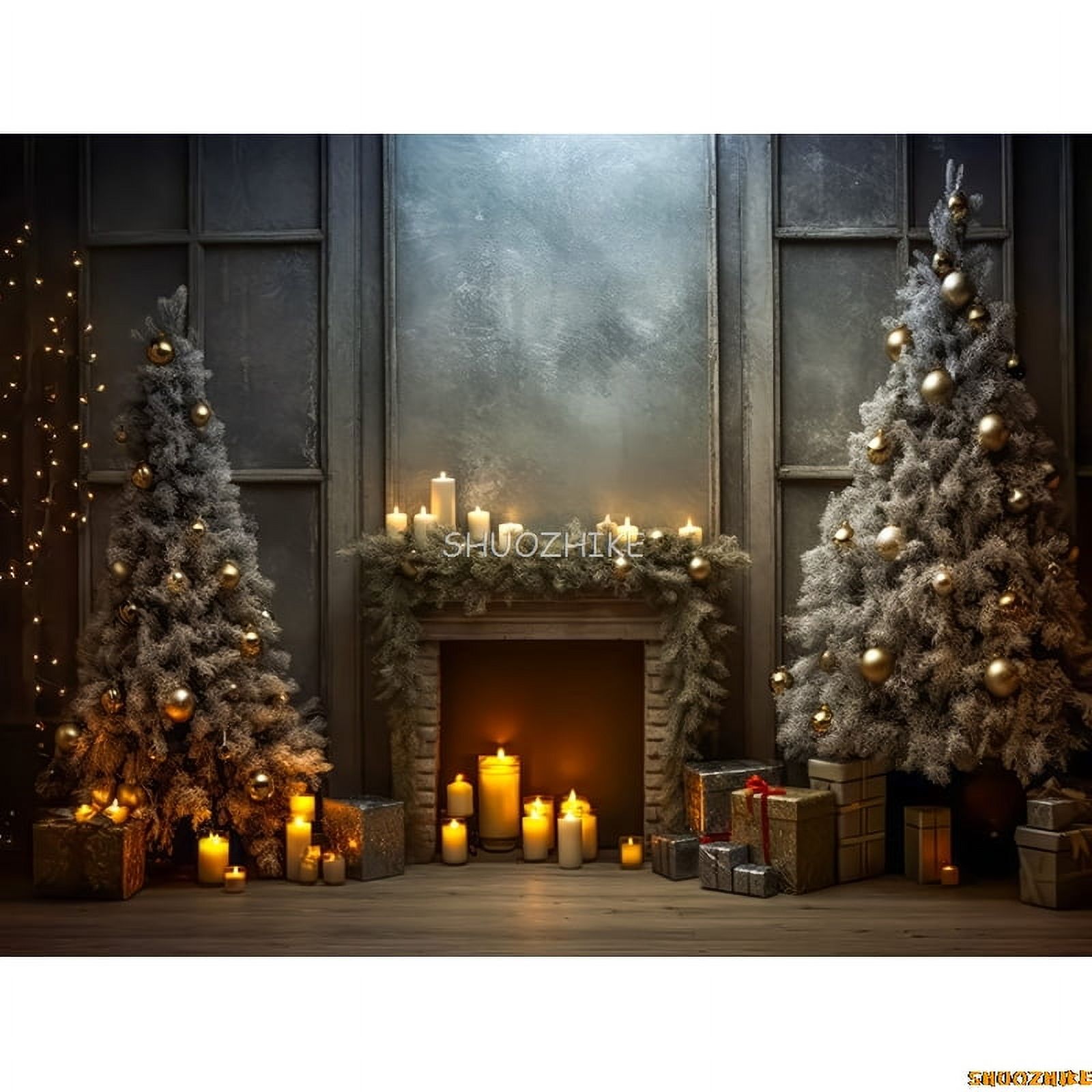 Christmas Tree With Gift Boxes Photography Backdrops Winter Snow ...