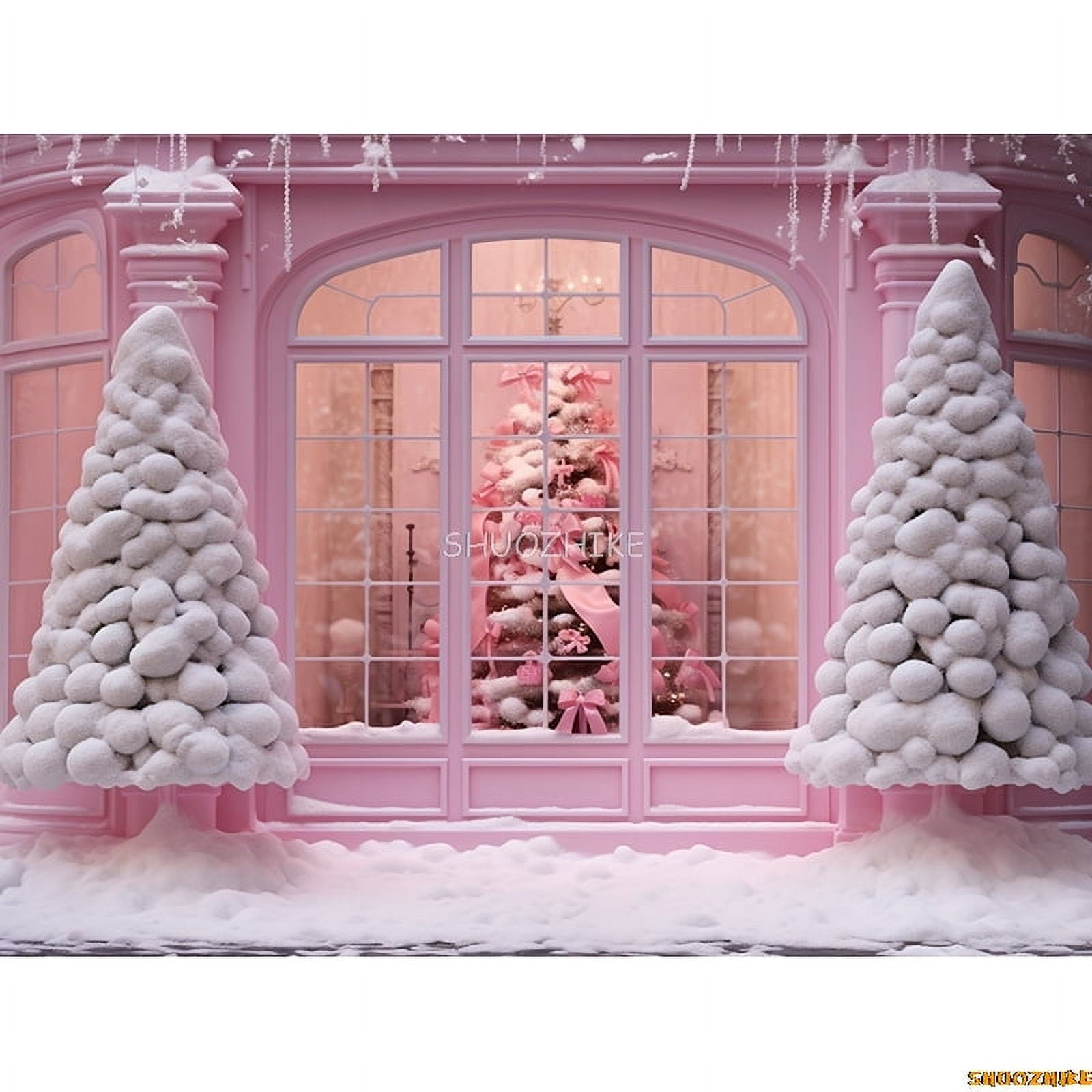 Christmas Tree With Gift Boxes Photography Backdrops Winter Snow ...