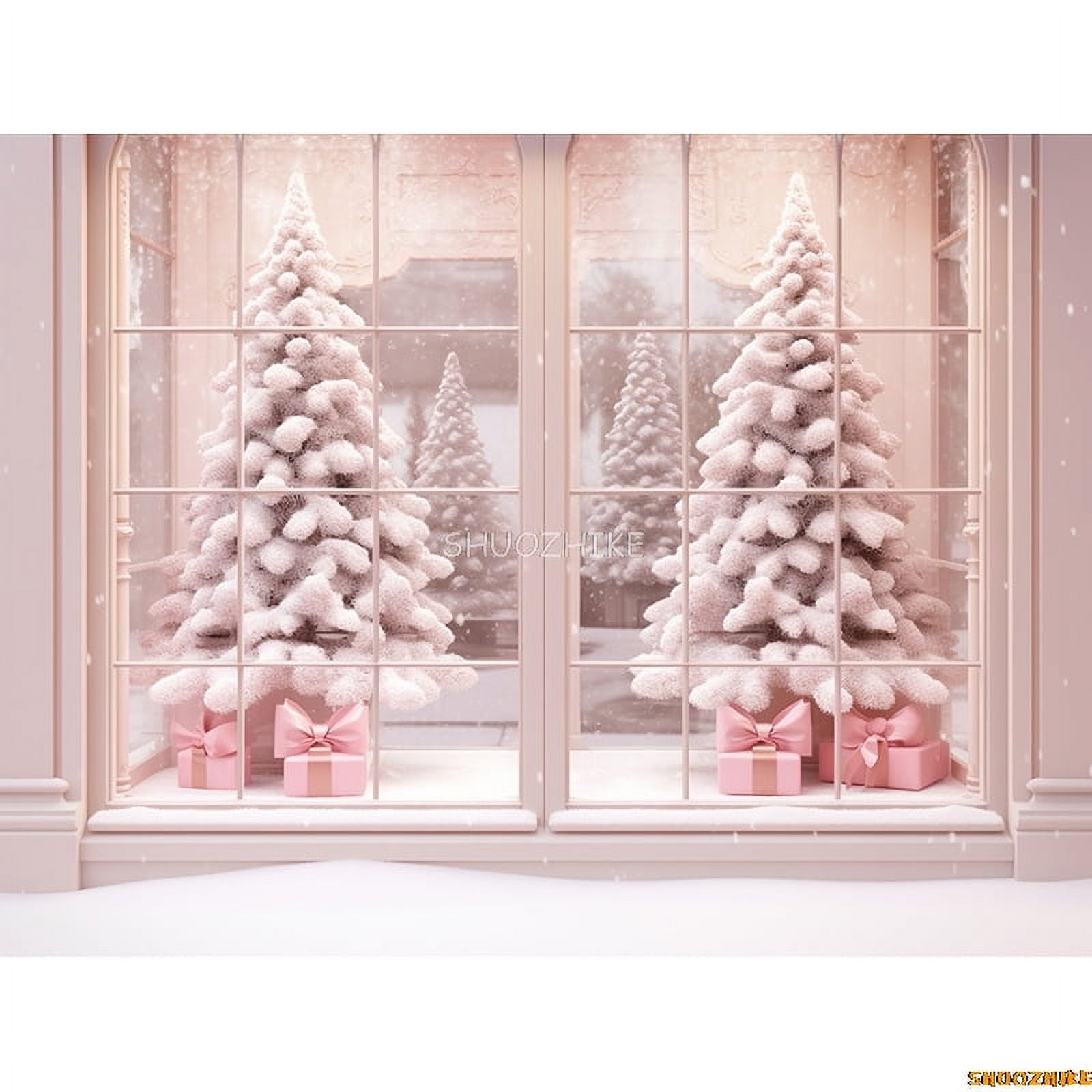 Christmas Tree With Gift Boxes Photography Backdrops Winter Snow ...