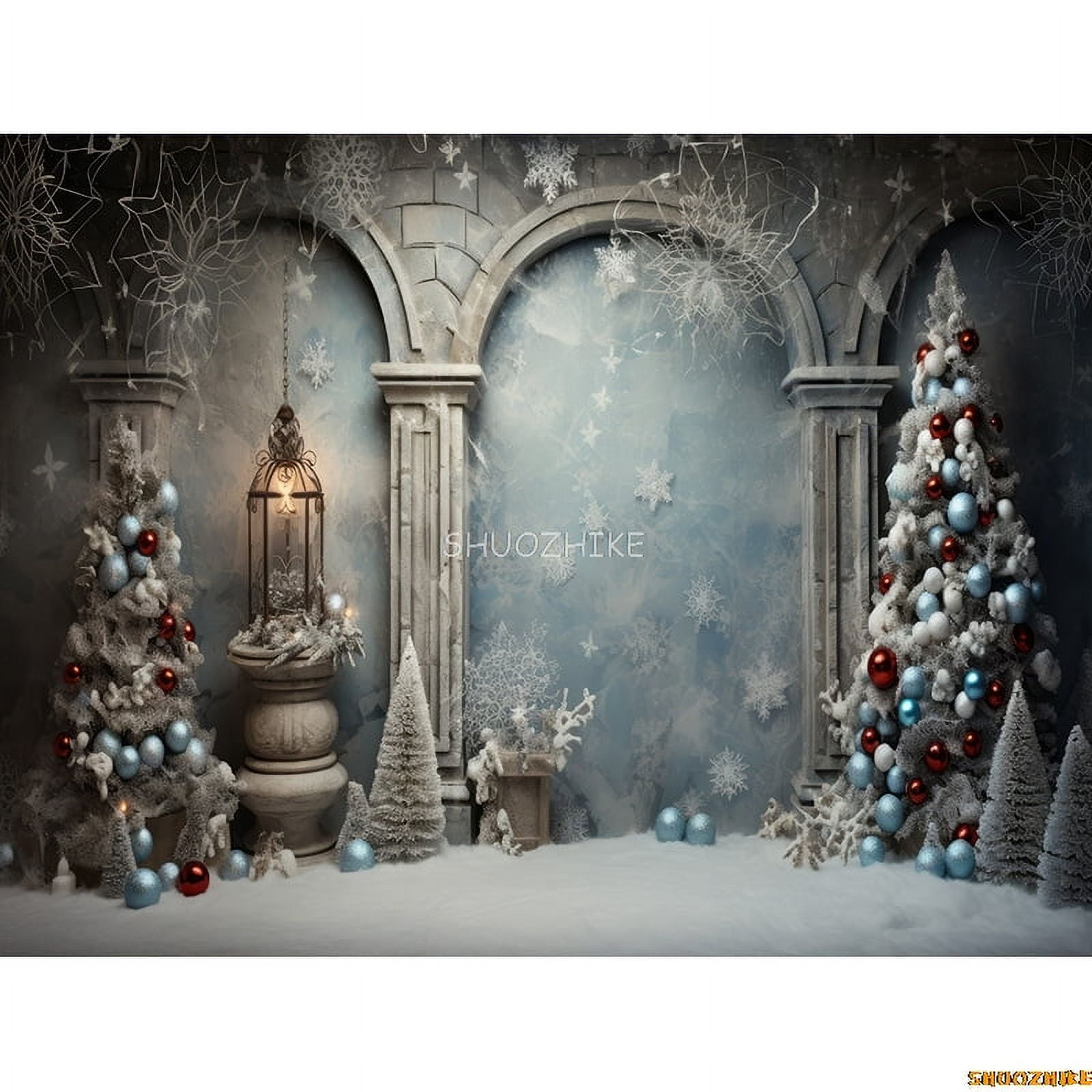 Christmas Tree With Gift Boxes Photography Backdrops Winter Snow ...