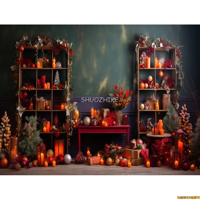 Christmas Tree With Gift Boxes Photography Backdrops Winter Snow ...