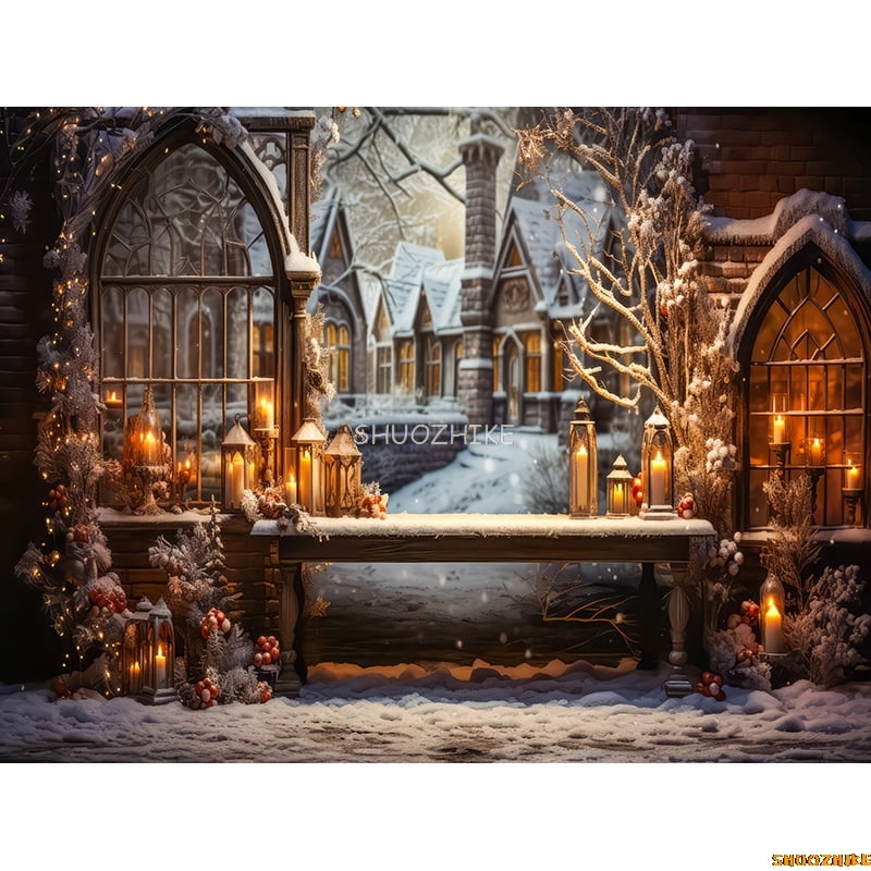 Christmas Tree With Gift Boxes Photography Backdrops Winter Snow ...