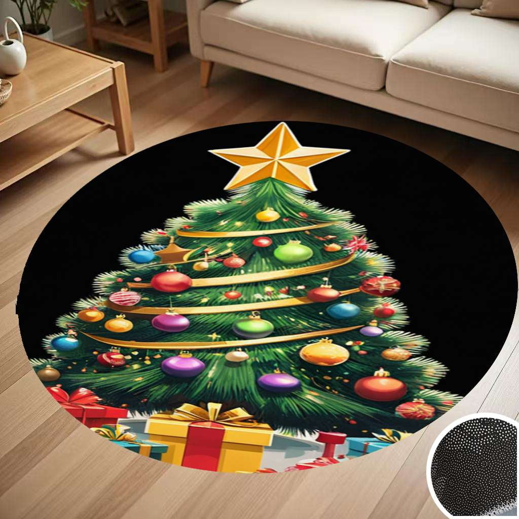 Christmas Tree With Gifts Round Carpet Living Room Bedroom Home ...