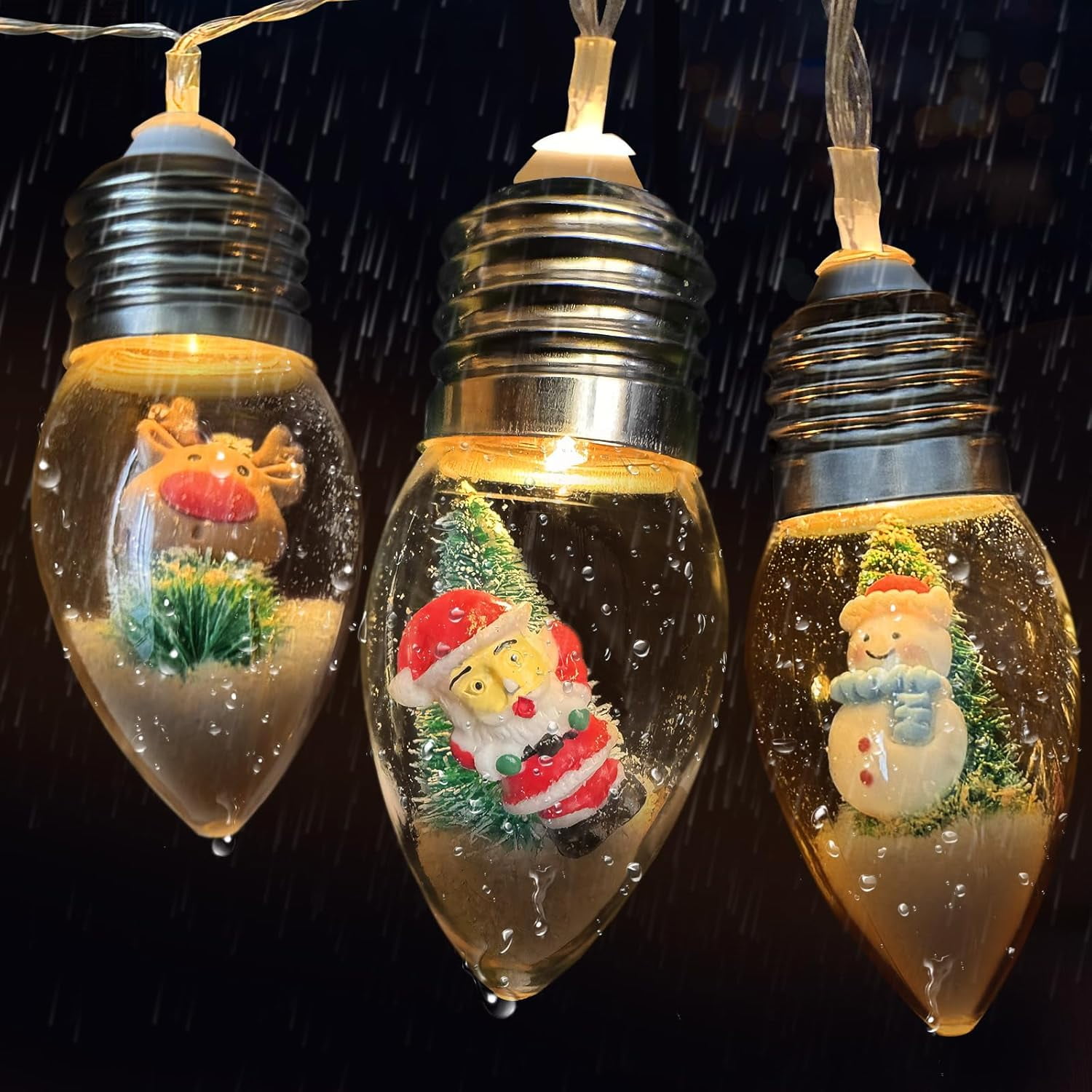 Christmas Tree YANTONs for Indoor, Snow Globe String YANTONs, Christmas ...