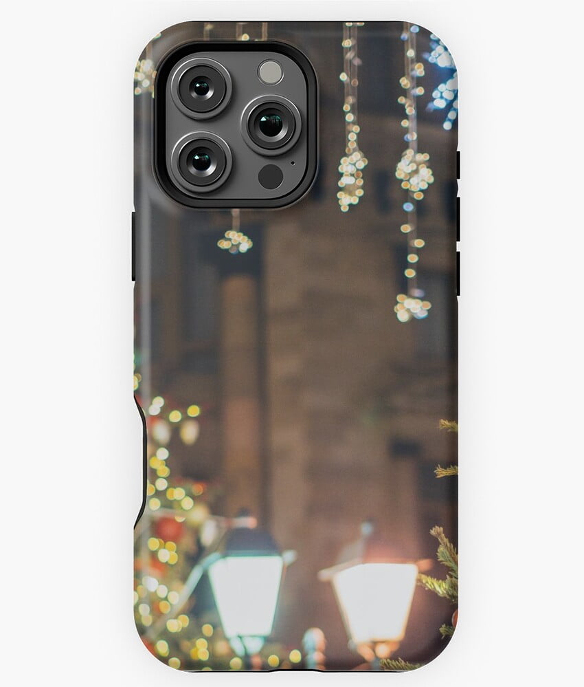 Christmas Tree and Lights Holiday Phone Case for iPhone 16 15 14 13 12 ...