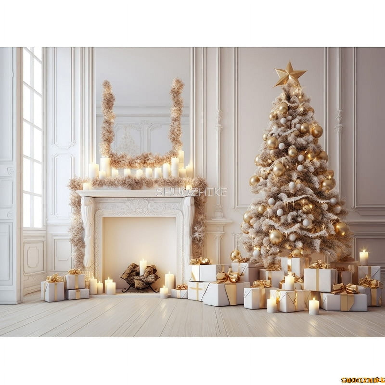 Christmas Tree ration Living Room Photography Backdrops Welcome New ...