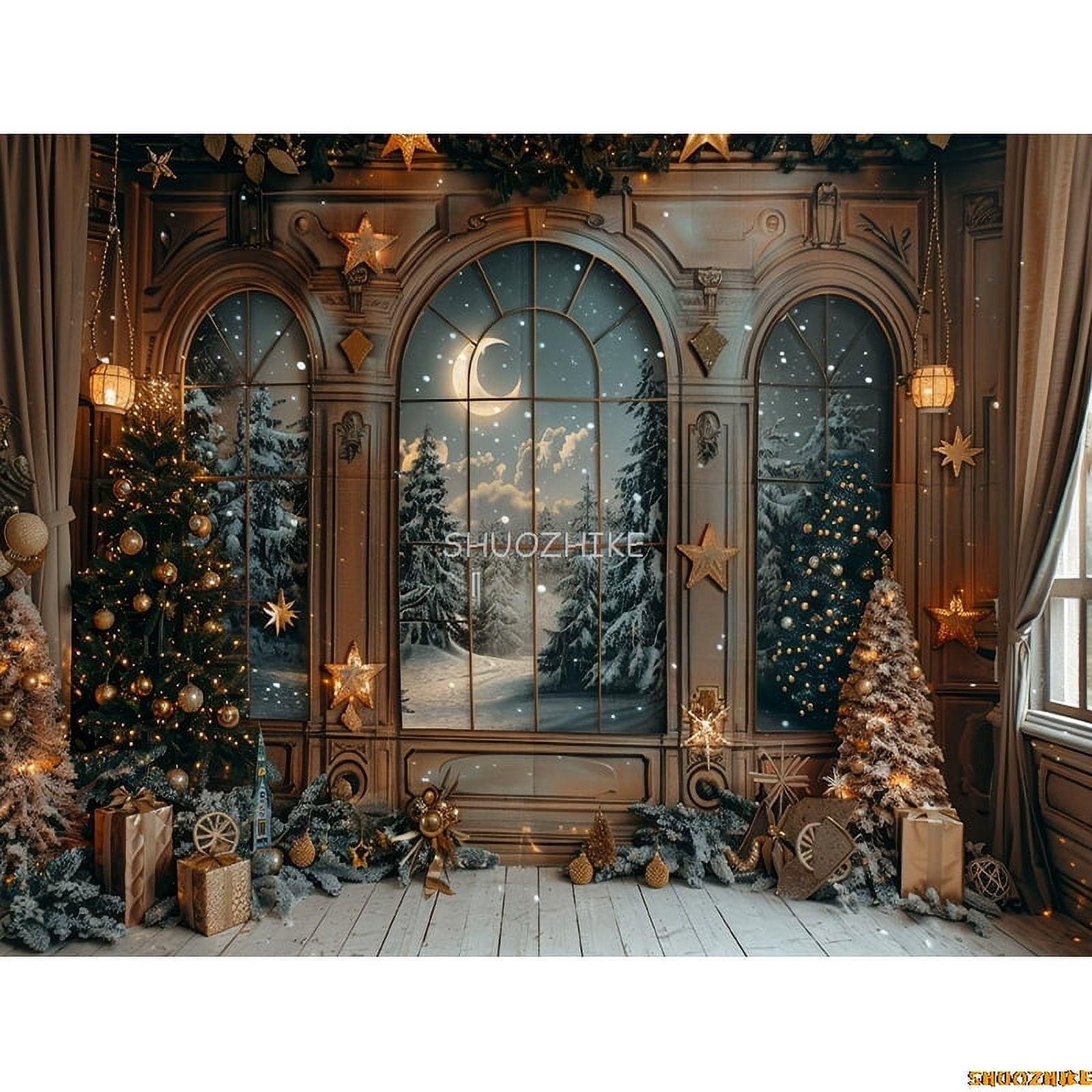 Christmas Tree ration Living Room Photography Backdrops Welcome New ...