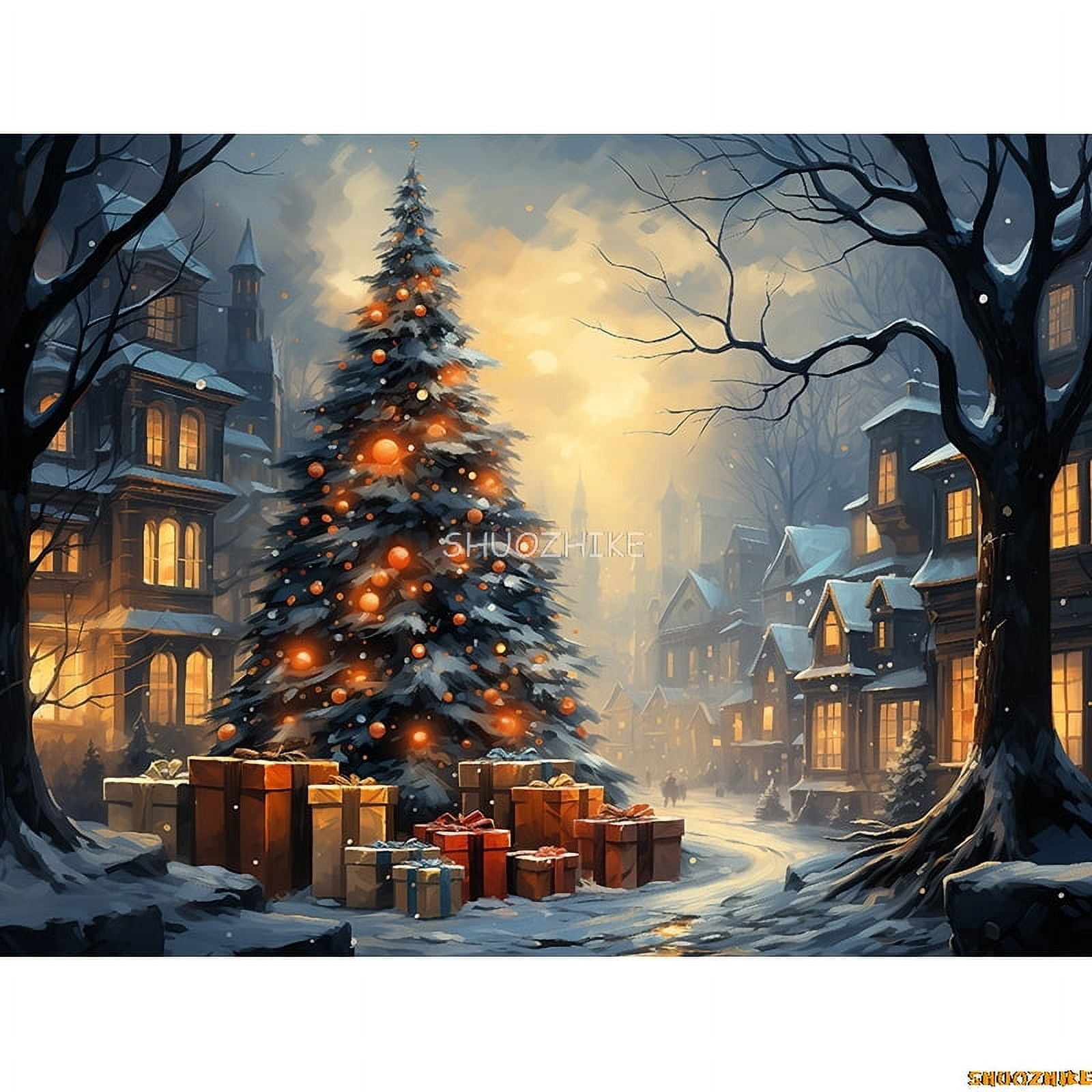 Christmas Tree ration Living Room Photography Backdrops Welcome New ...