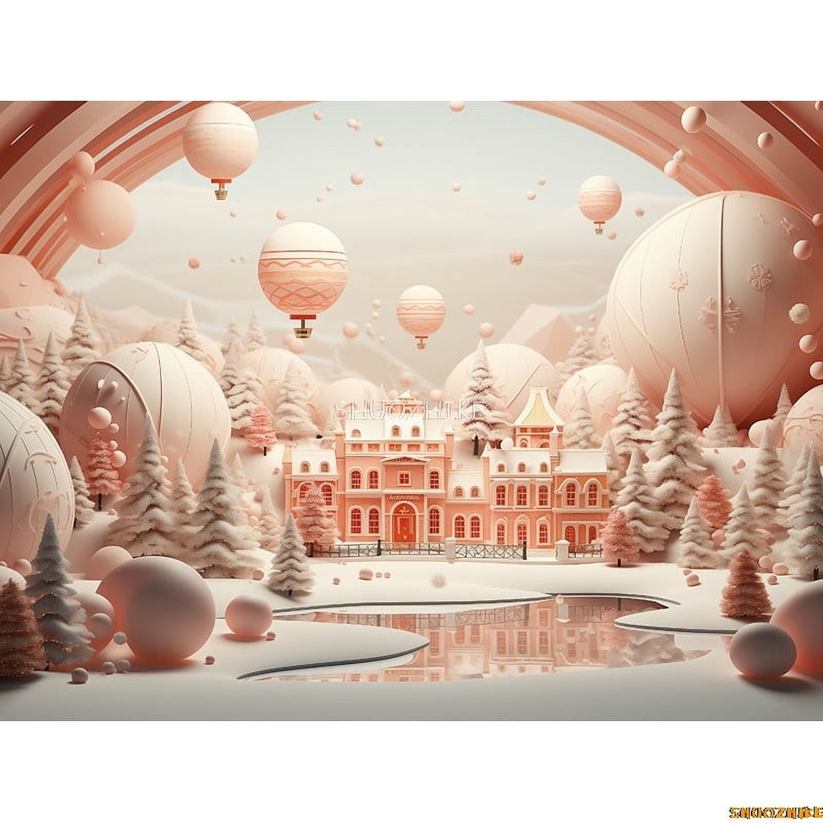 Christmas Tree ration Living Room Photography Backdrops Welcome New ...