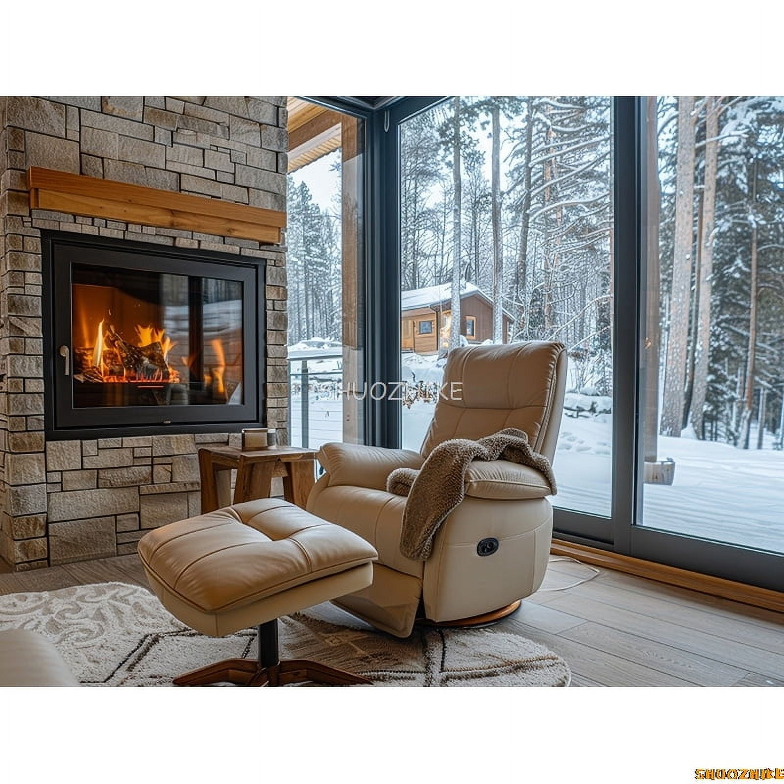 Christmas Tree ration Living Room Photography Backdrops Welcome New Year Holiday Fireplace ...